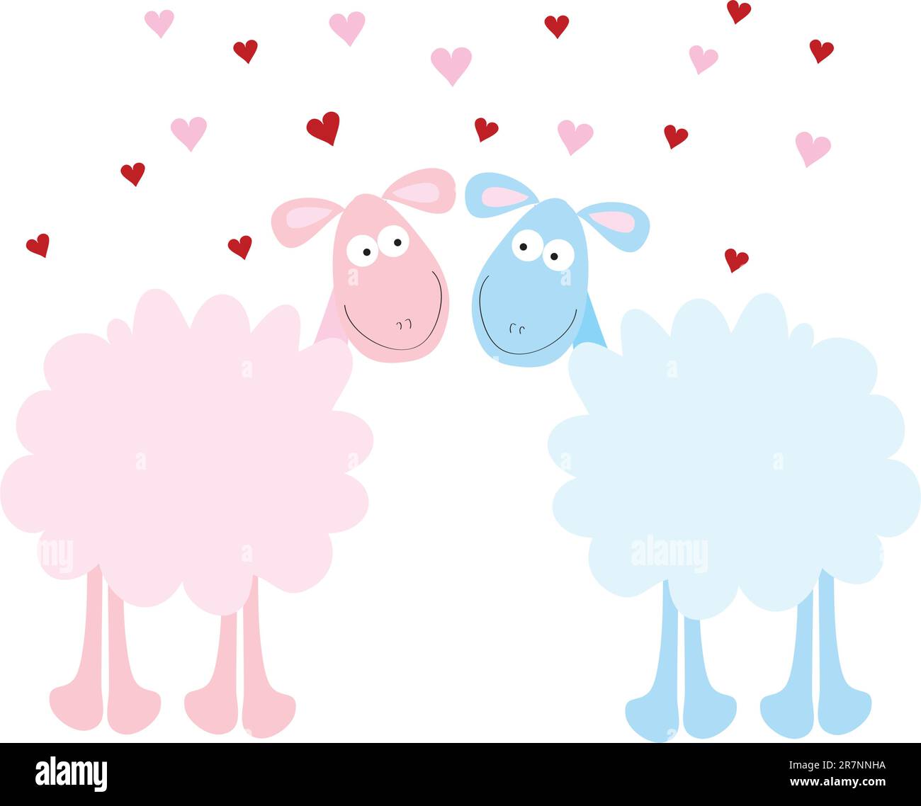 Couple male female sheep Stock Vector Images - Alamy