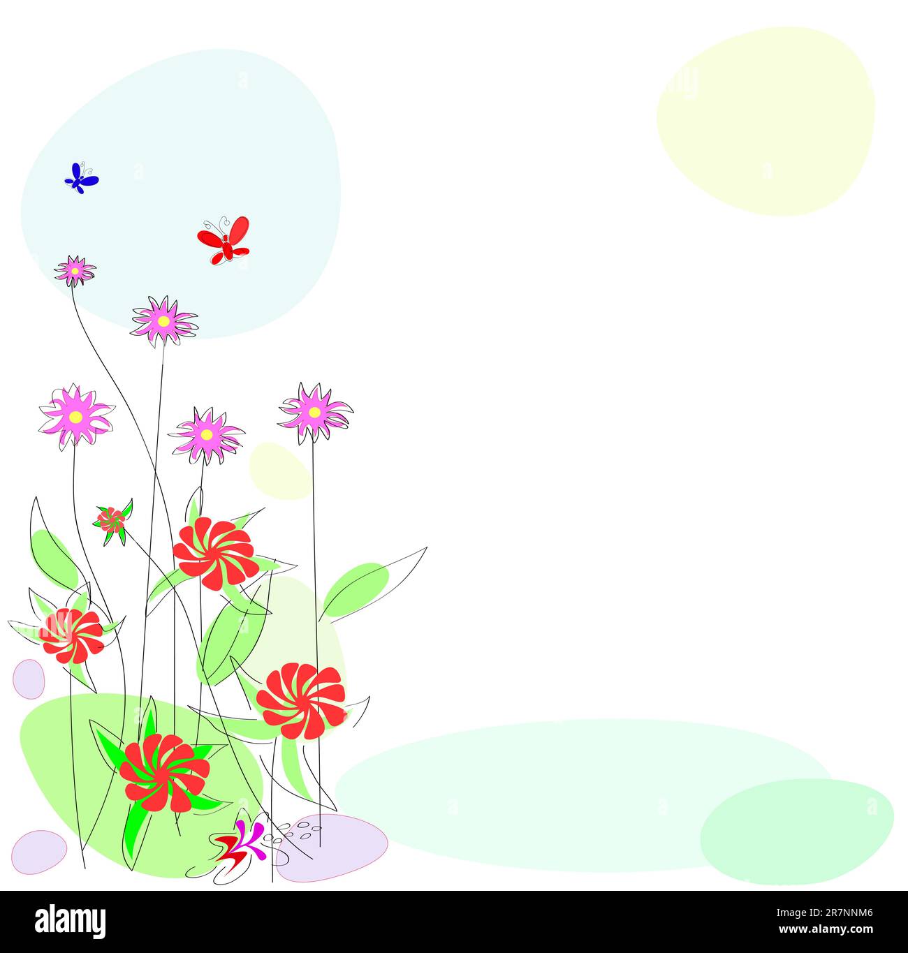 Flower background. Abstract background with flowering plants. Vector ...