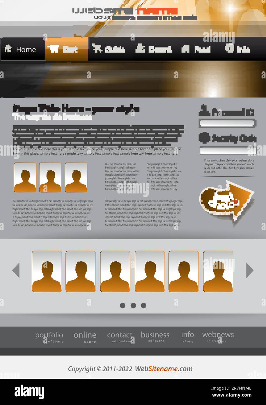 Hitech Style business website template for elegant corporate sites with ...