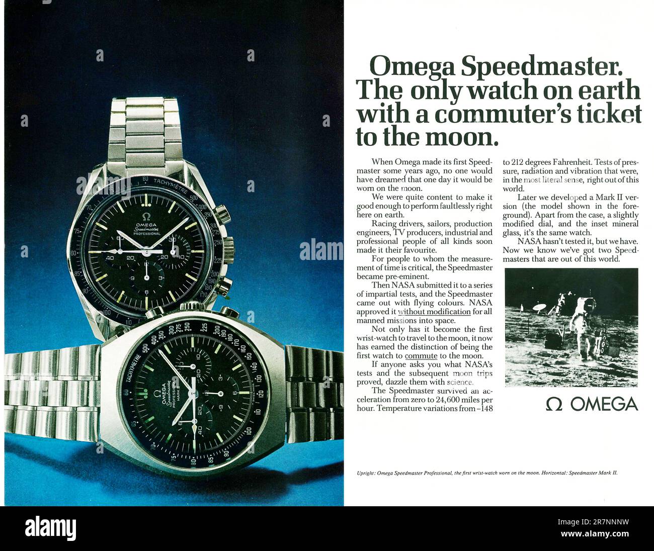Omega Speedmaster Professional watch, Omega Speedmaster Mark 2 watch ad ...