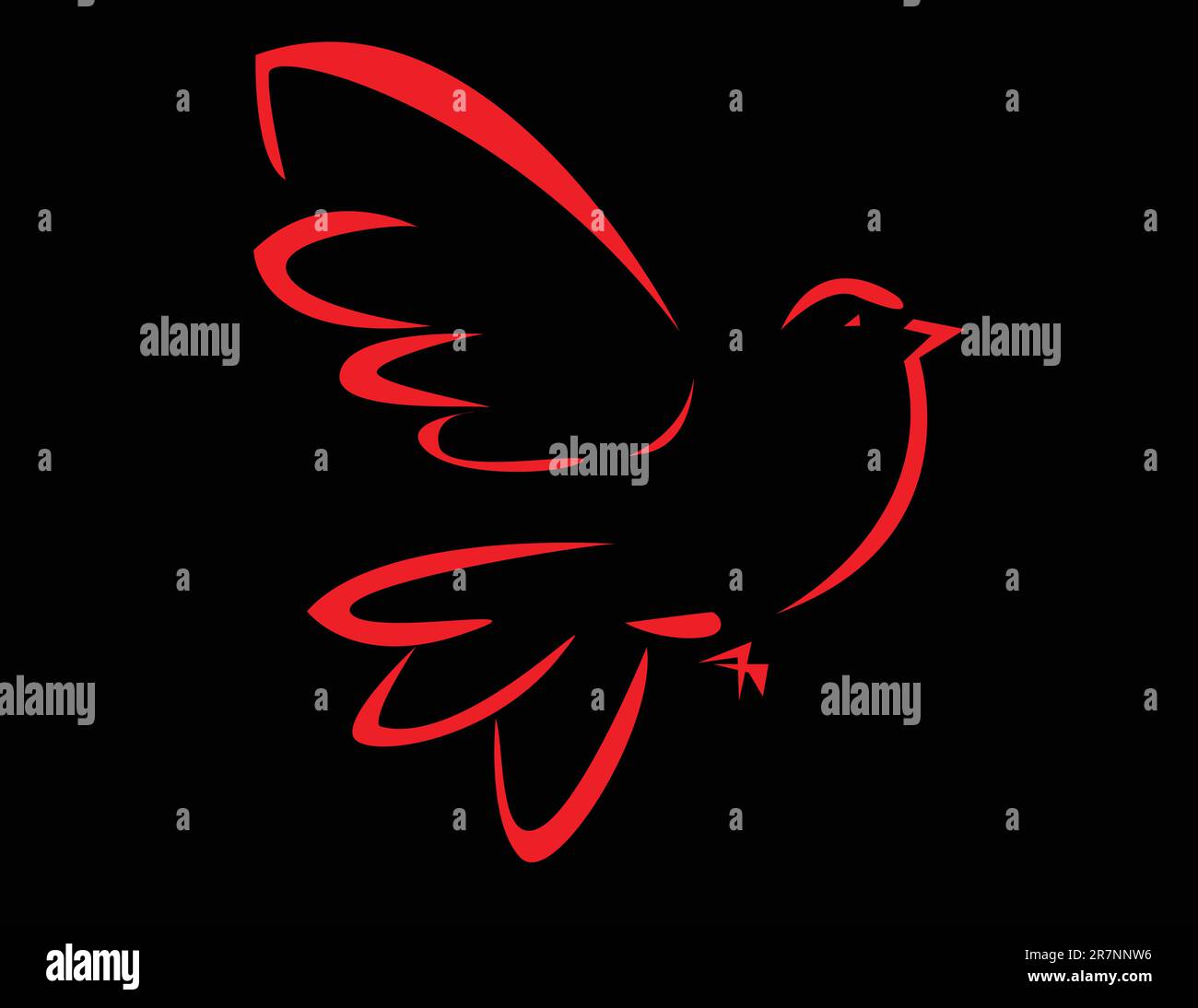 Vector illustration of flying dove Stock Vector Image & Art - Alamy