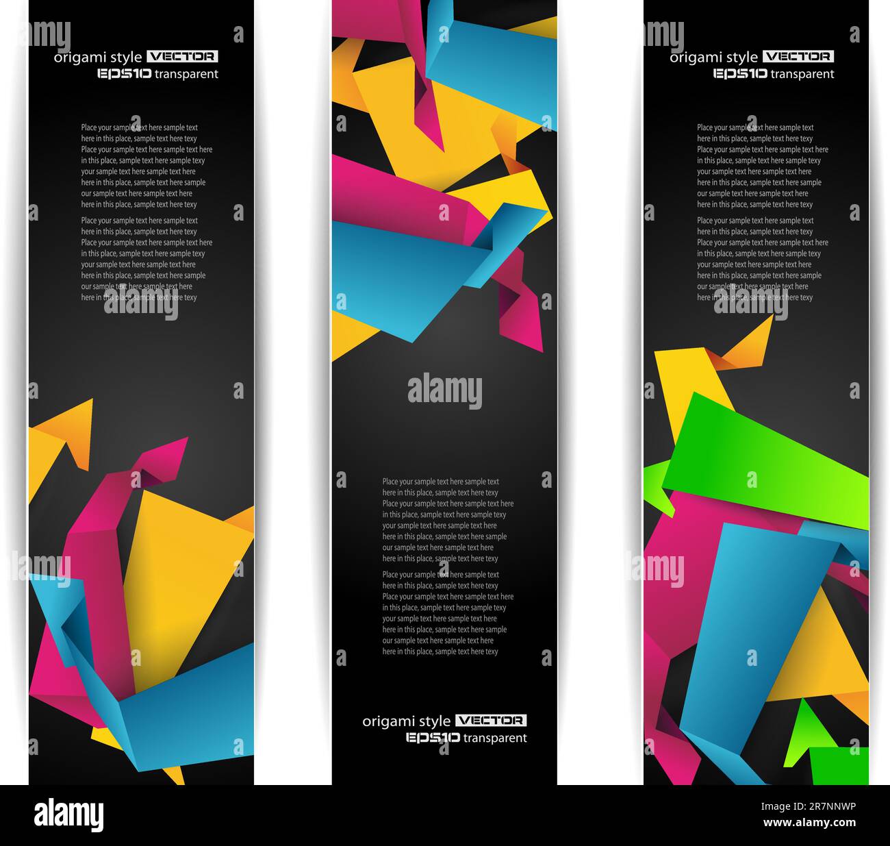 Set of abstract modern header banner for flyer or website with abstract ...