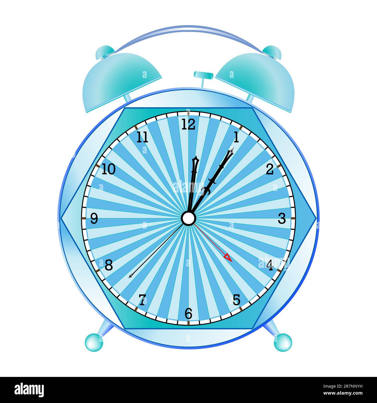fancy alarm clock against white background, abstract vector art ...