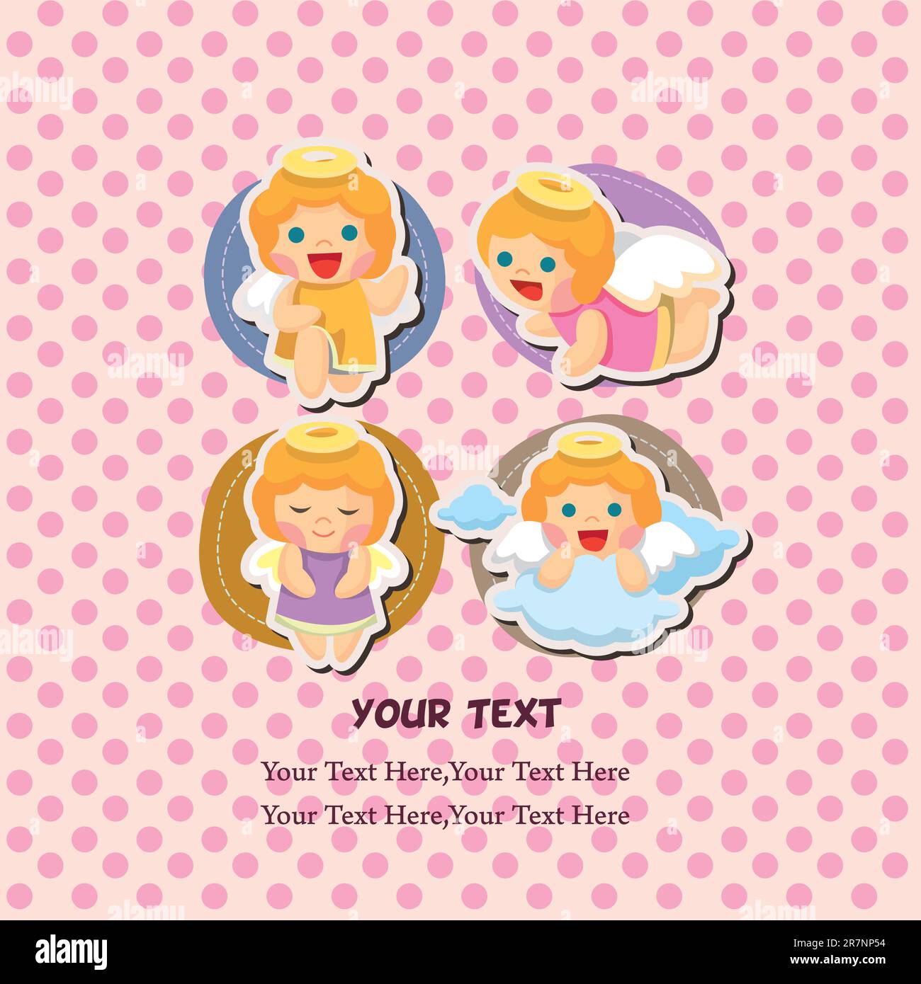 Angel cartoon birthday card hi-res stock photography and images - Alamy