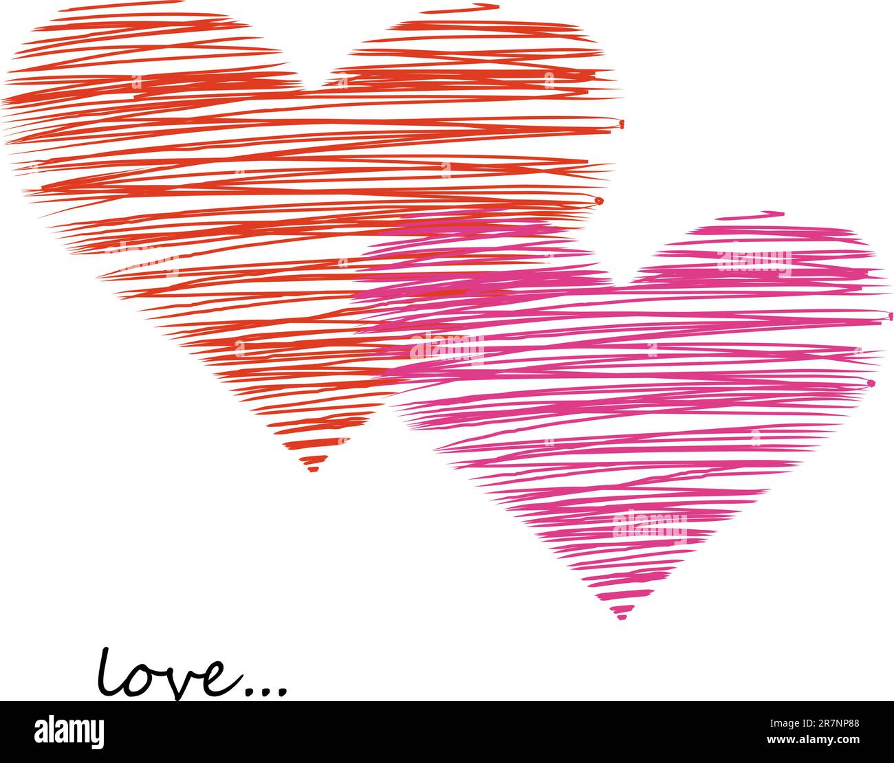 Red heart drawn on Cut Out Stock Images & Pictures - Alamy