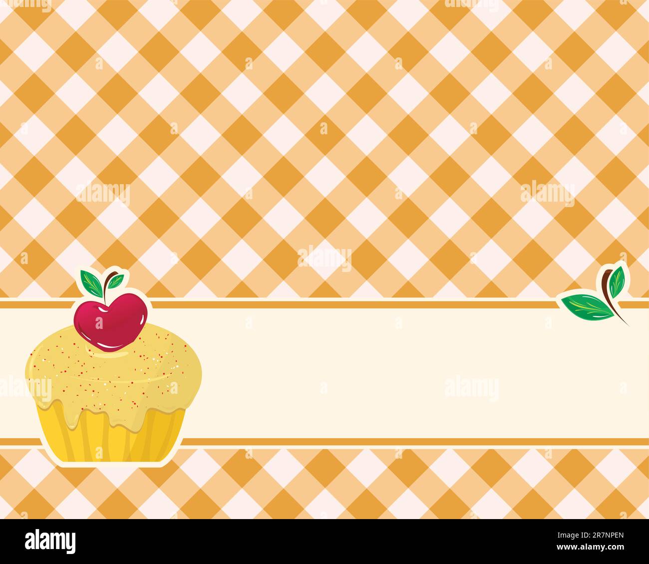 abstract brown-yellow checkered background decorated cake Stock Vector ...