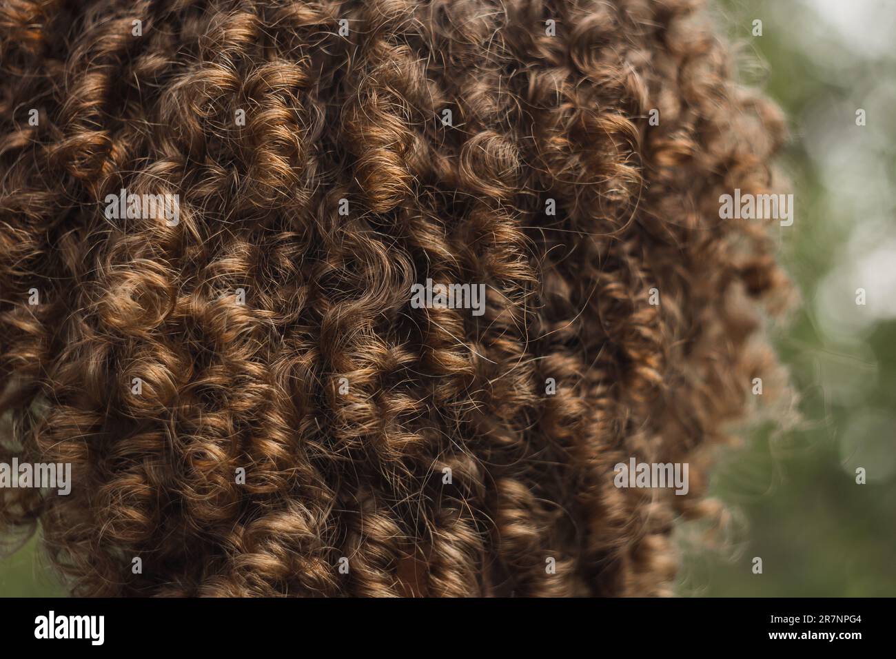 texture of male curly hair close up. perm for men. stylish hairdo Stock ...