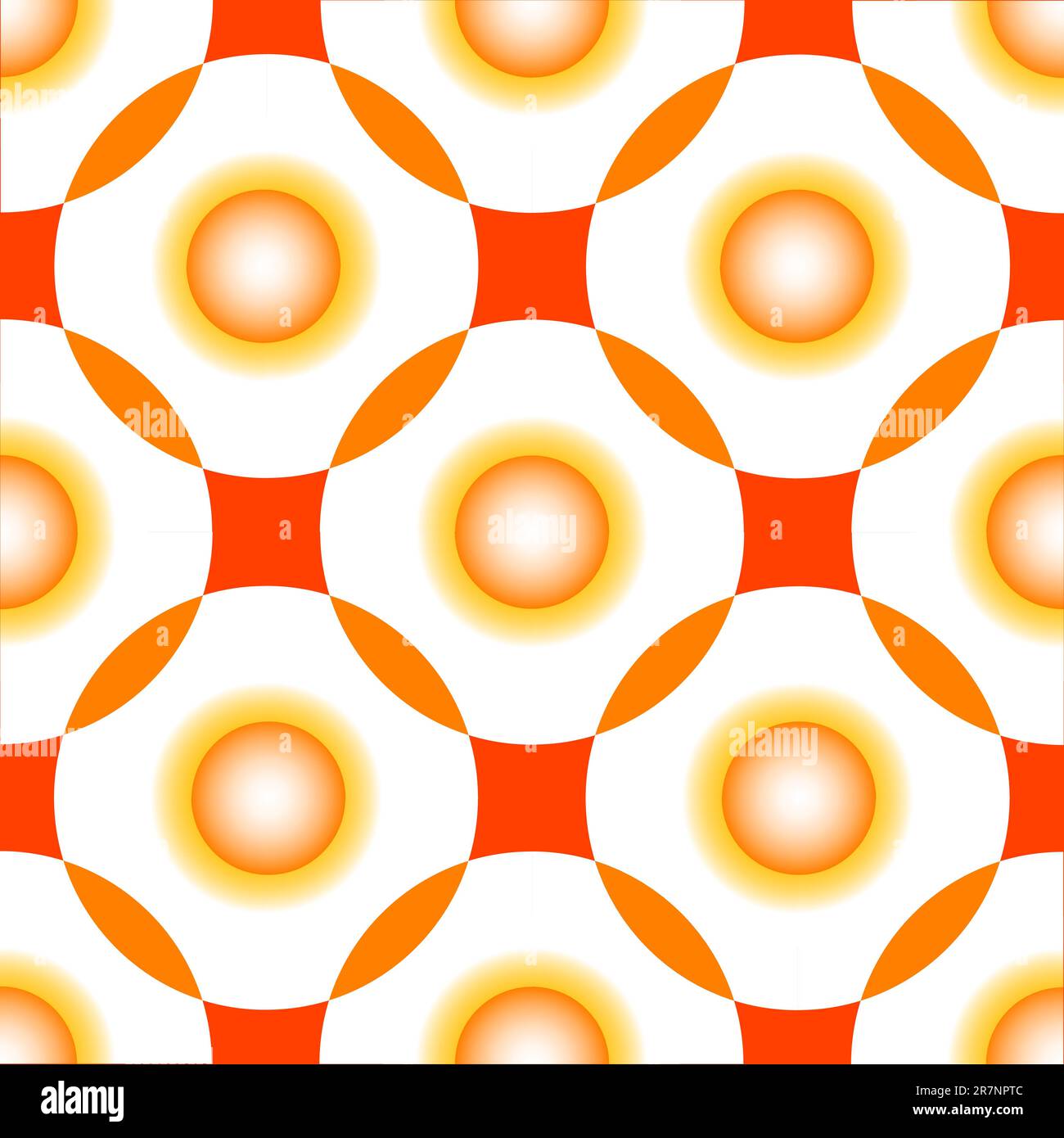 orange circles seamless pattern, abstract art illustration Stock Vector ...