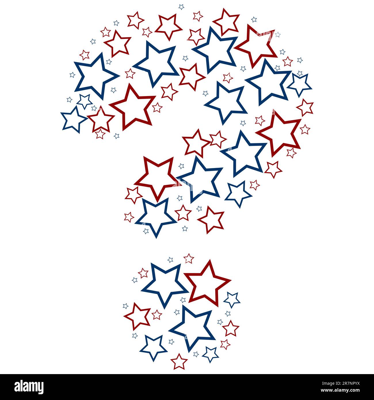 question mark stars against white background, abstract vector art ...