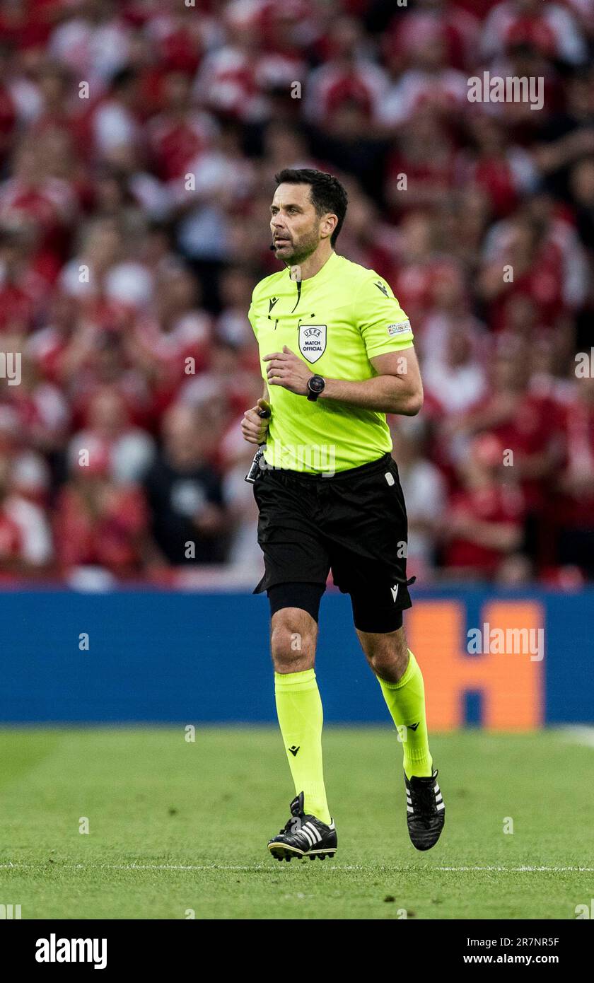 Copenhagen, Denmark. 16th June, 2023. Referee Daniel Stefanski seen ...