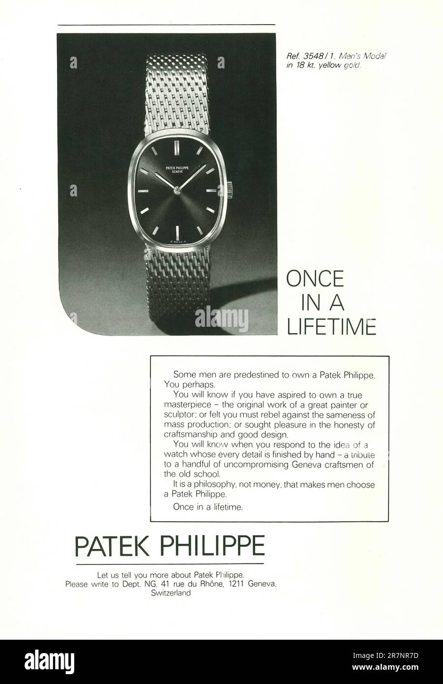Patek Philippe Men's Model in 18 kt. Yellow Gold watch advert in a ...