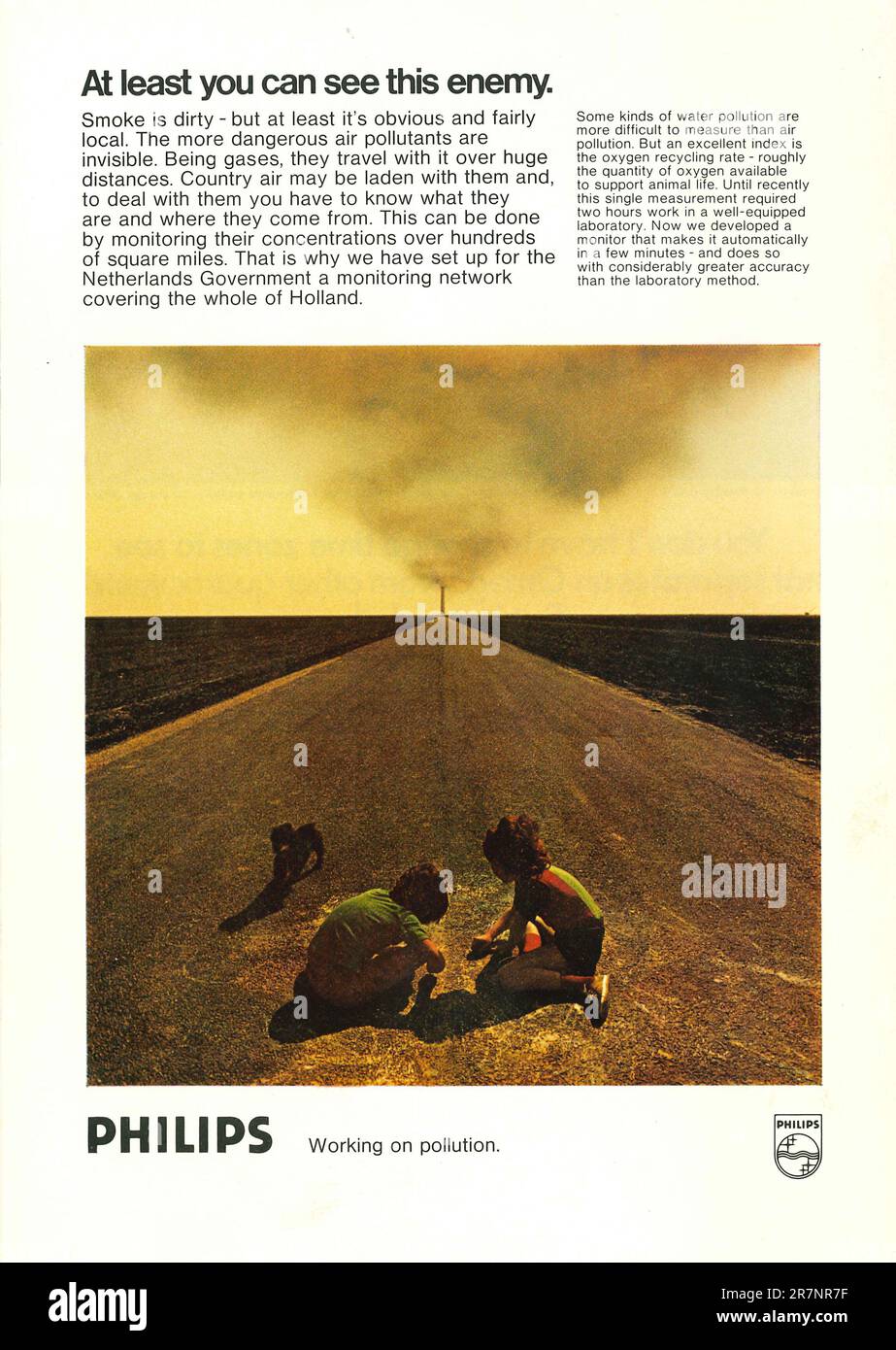 Philips advert in a Natgeo magazine, 1975. Philips pollution monitor ...