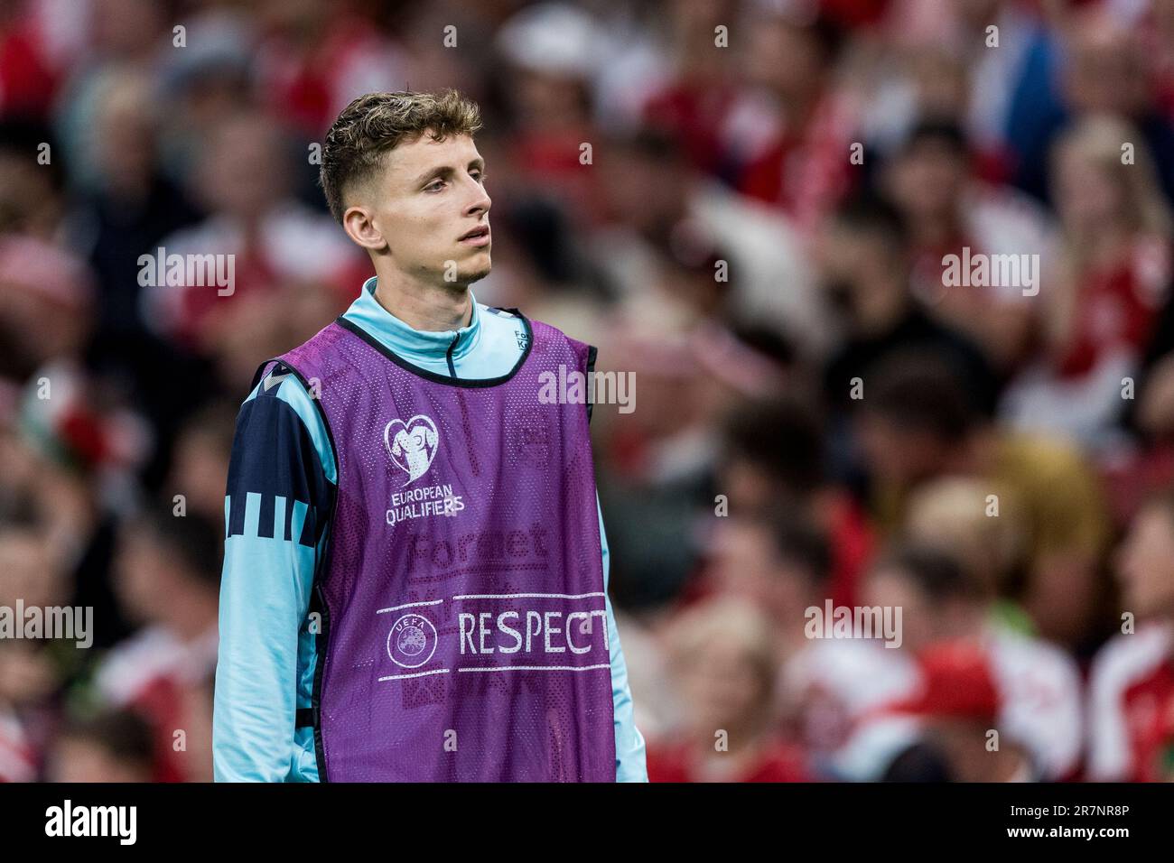 Copenhagen, Denmark. 16th June, 2023. Jesper Lindstrom (15) of Denmark ...