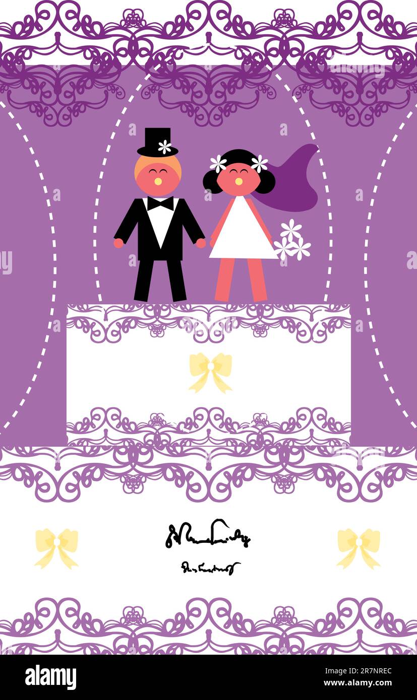Wedding invitation /love couple card Stock Vector Image & Art - Alamy