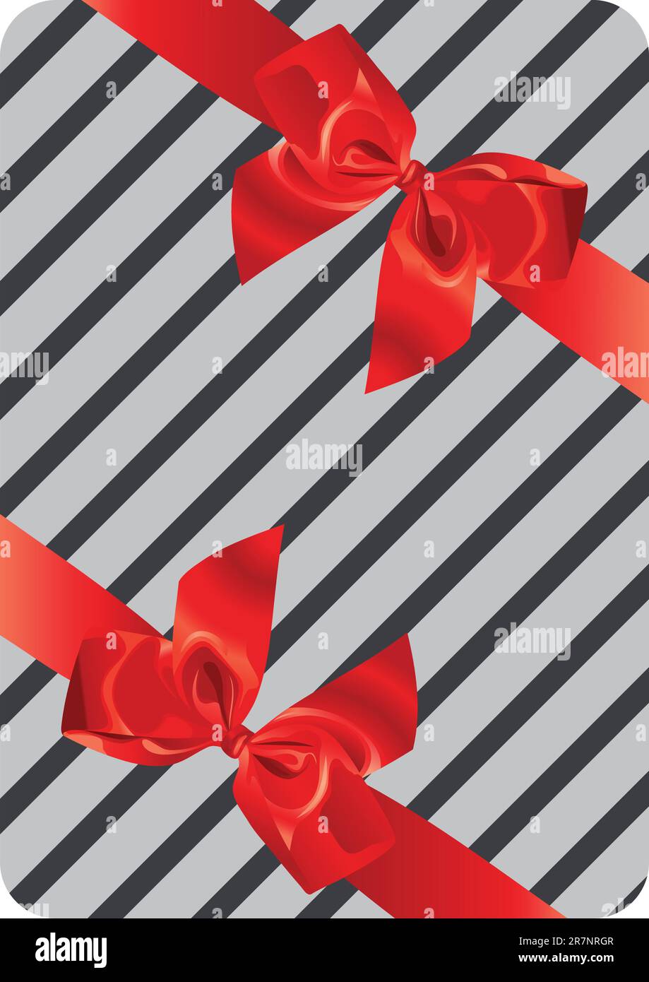 Illustration of gift wrapping with two ribbons Stock Vector Image & Art ...