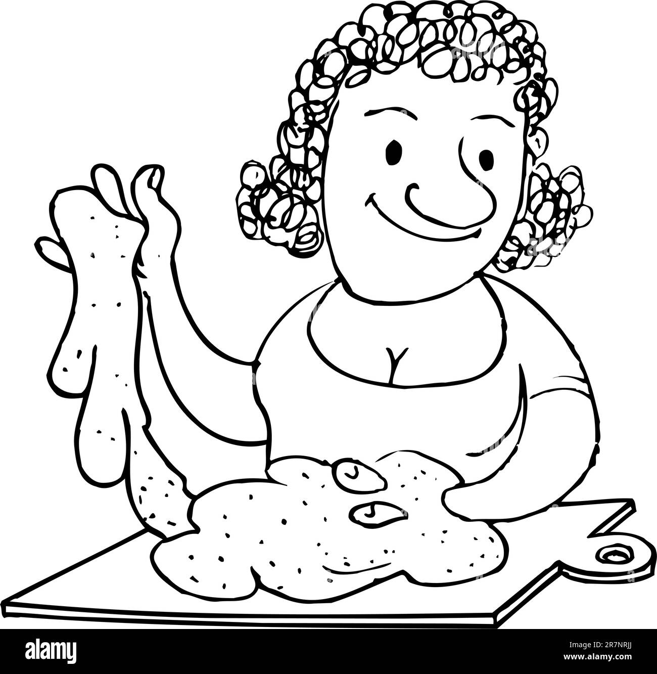 Woman bakery working on Stock Vector Images - Alamy