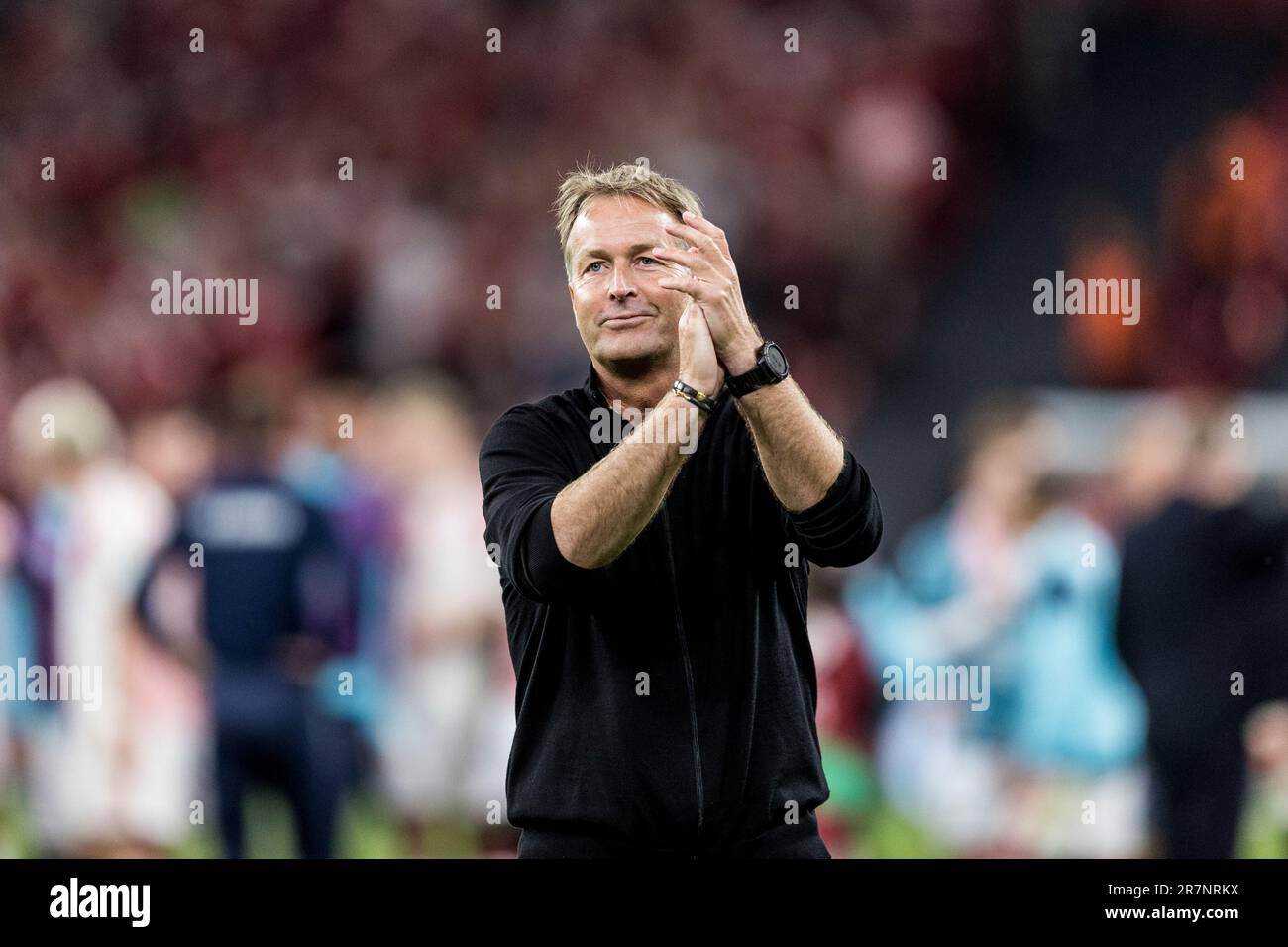 Copenhagen, Denmark. 16th June, 2023. Head coach Kasper Hjulmand of ...