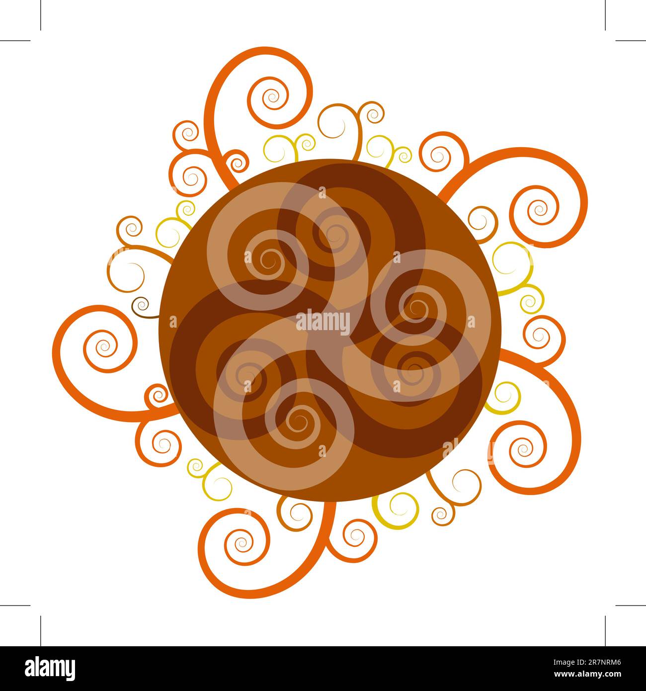 Swirl round design Stock Vector Images - Alamy