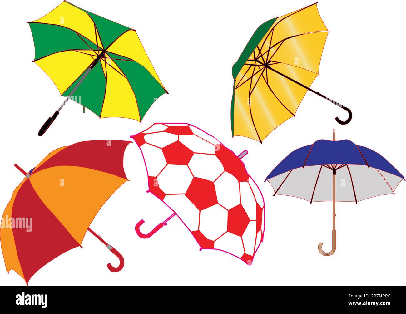 umbrella collection - vector Stock Vector Image & Art - Alamy