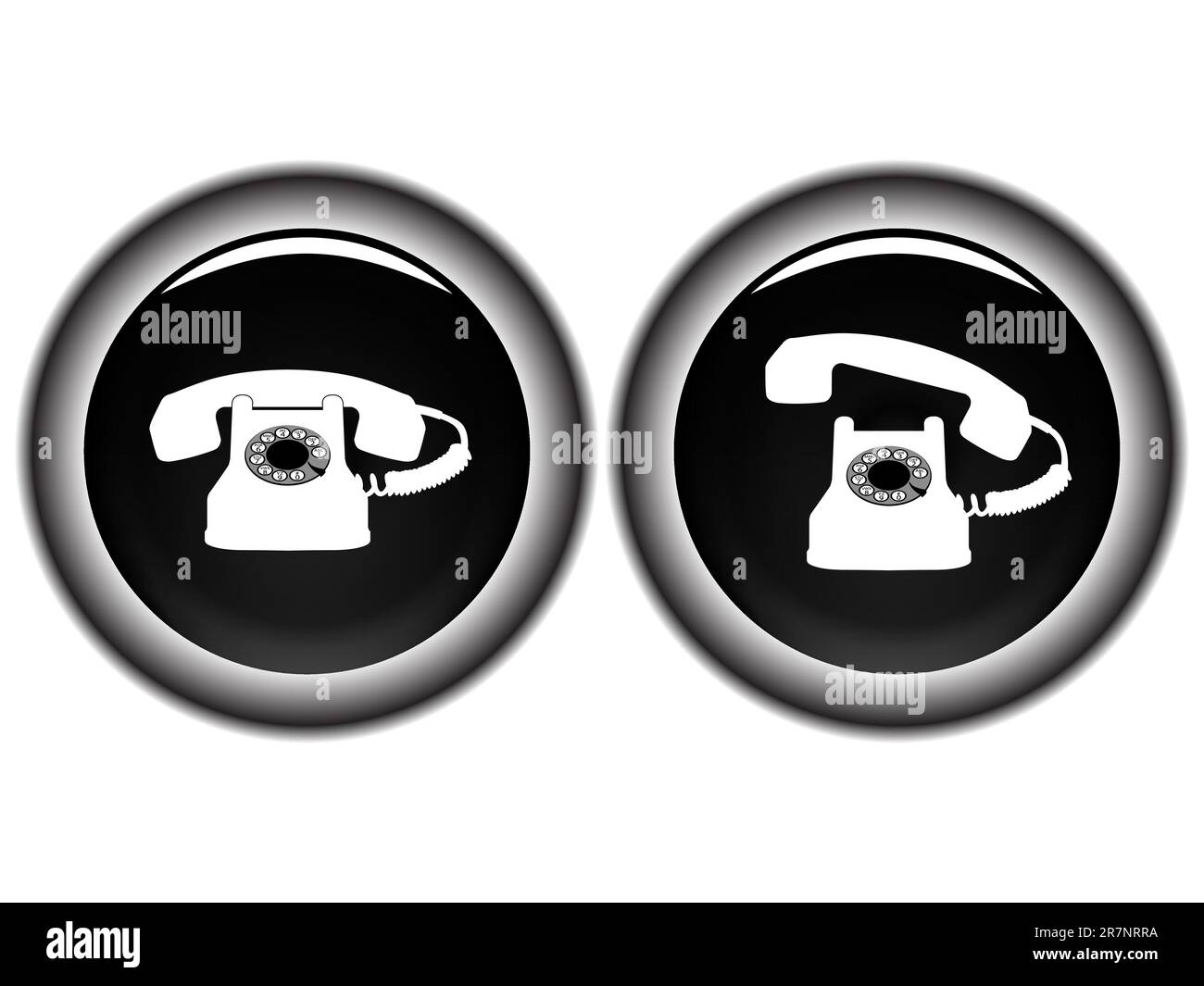telephone black icons against white background, abstract vector art ...