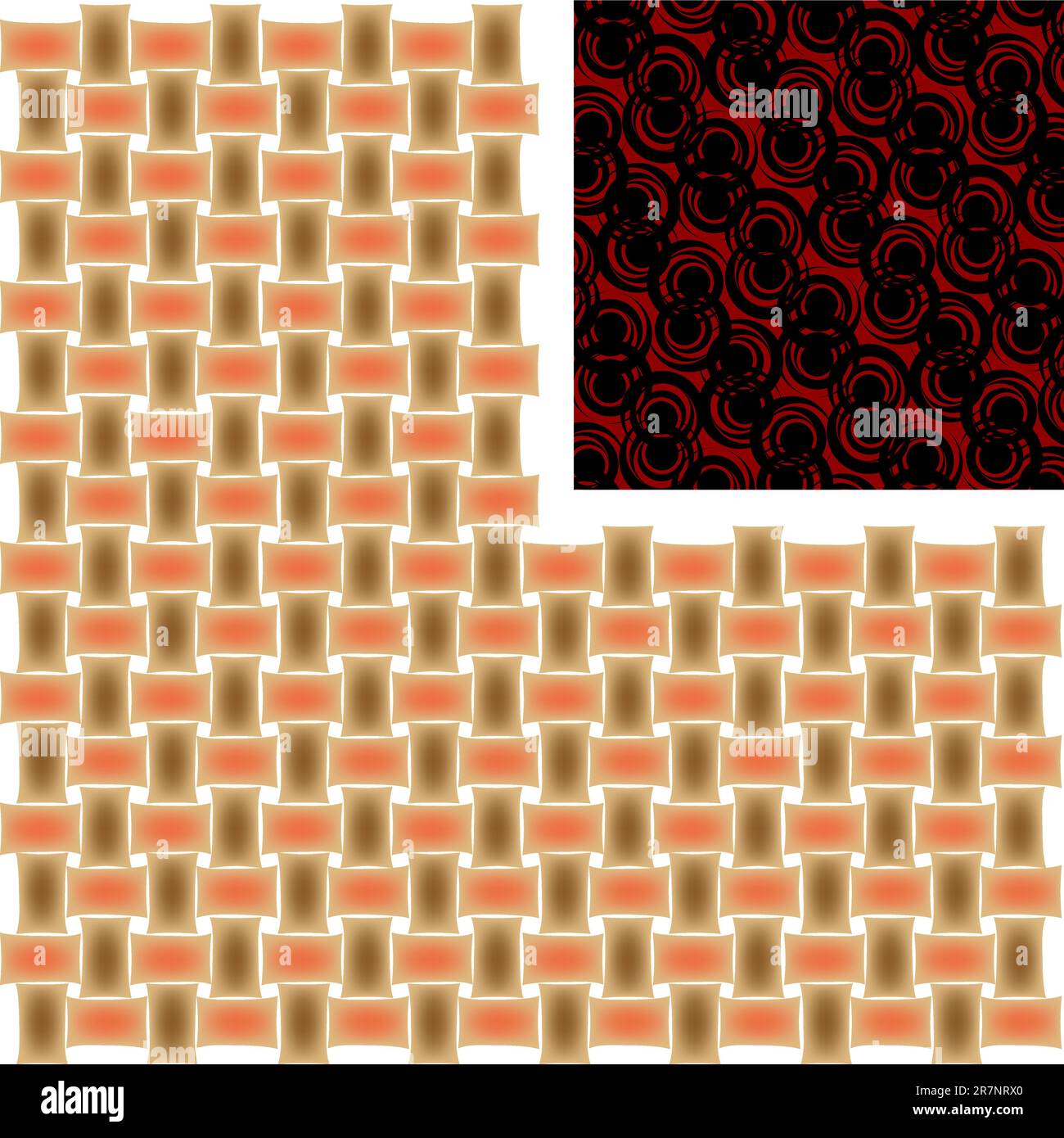 two different kind of textures, isolated on white background, vector art illustration Stock ...