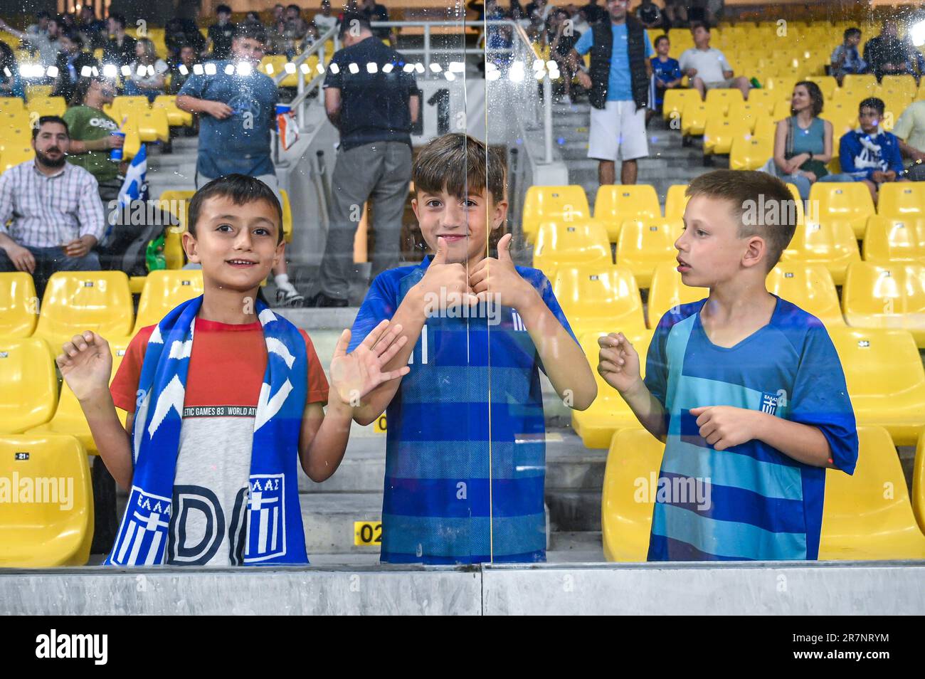 Greek supporters are having fun before the UEFA EURO 2024 qualifying ...