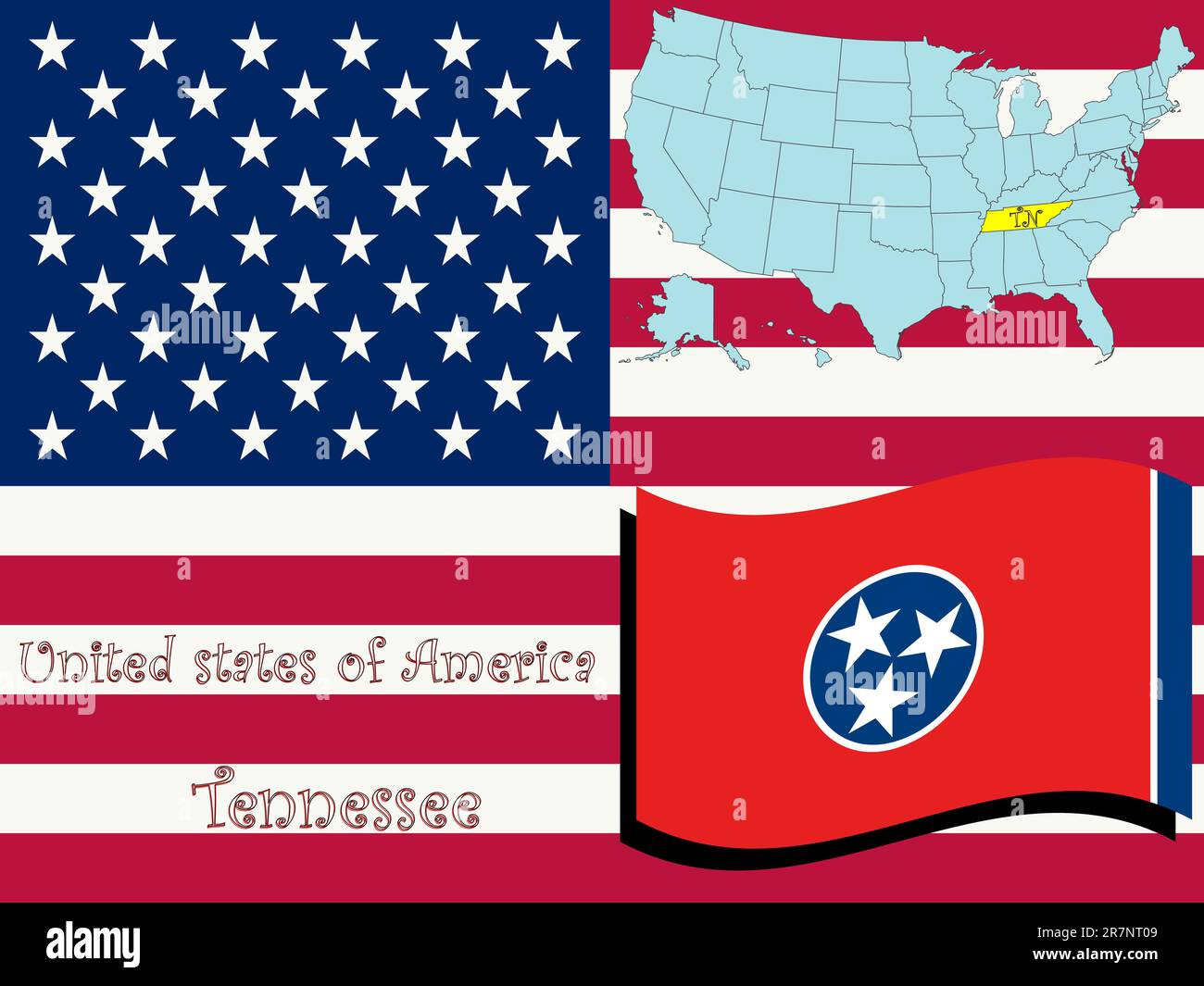Political map of tennessee Stock Vector Images - Alamy