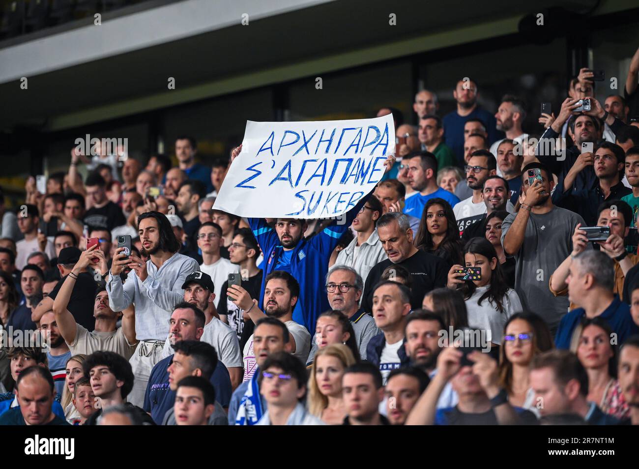 Greek supporters are having fun before the UEFA EURO 2024 qualifying ...