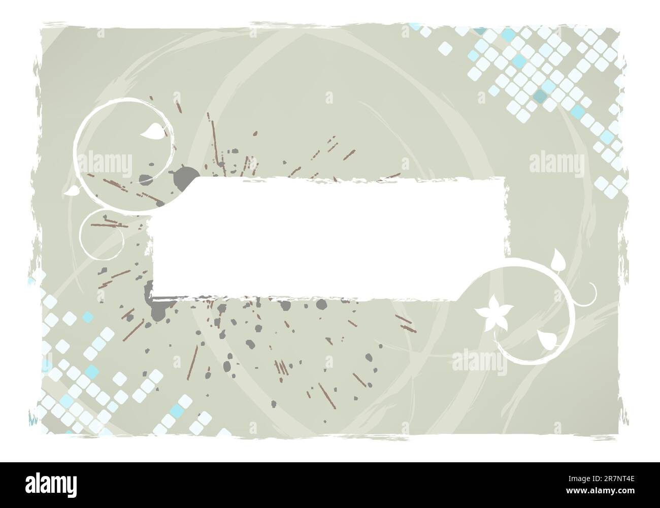 Turquoise grunge frame Stock Vector Images - Alamy