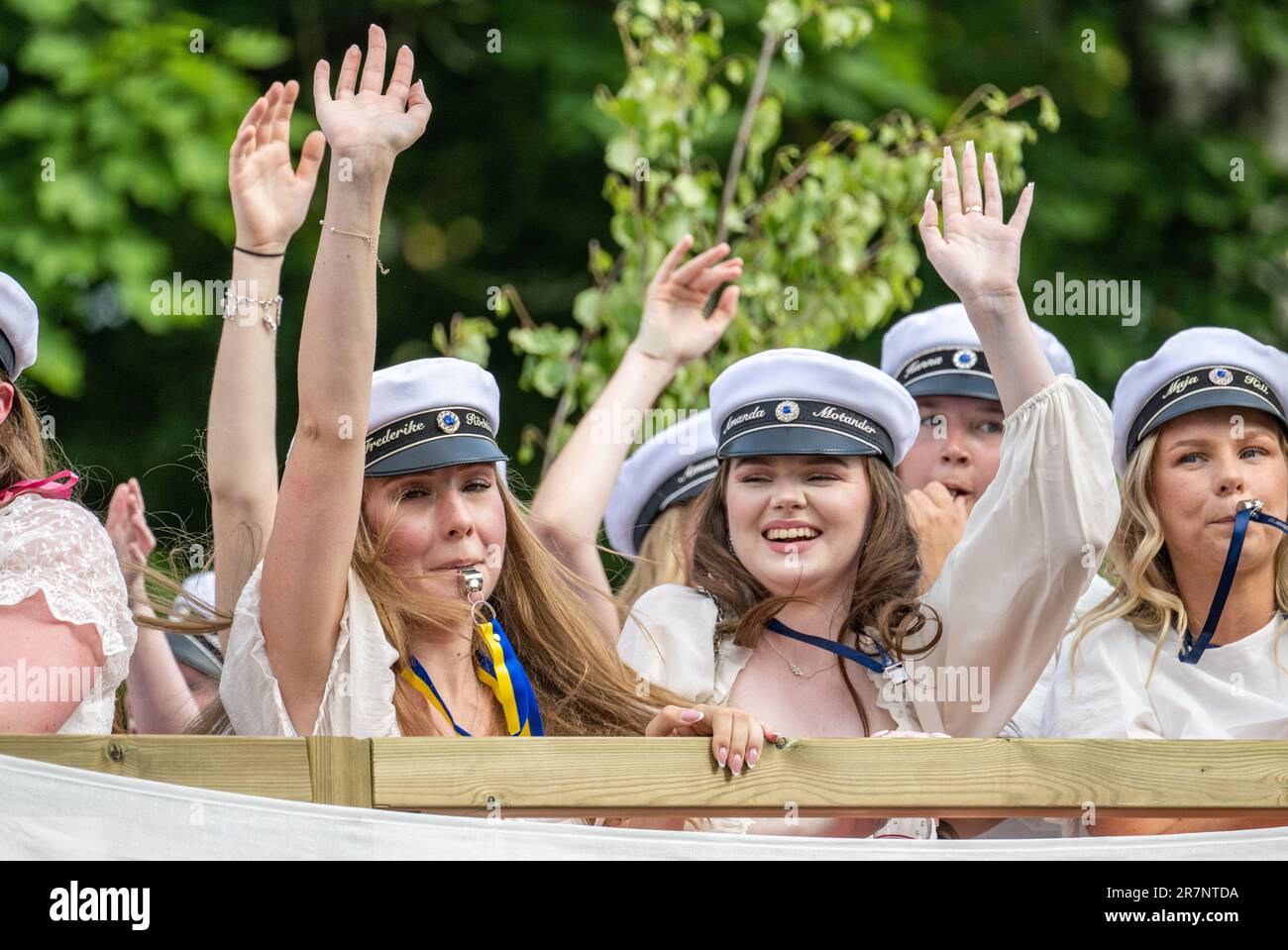 Graduation Day from gymnasium in the city center of Norrköping ...