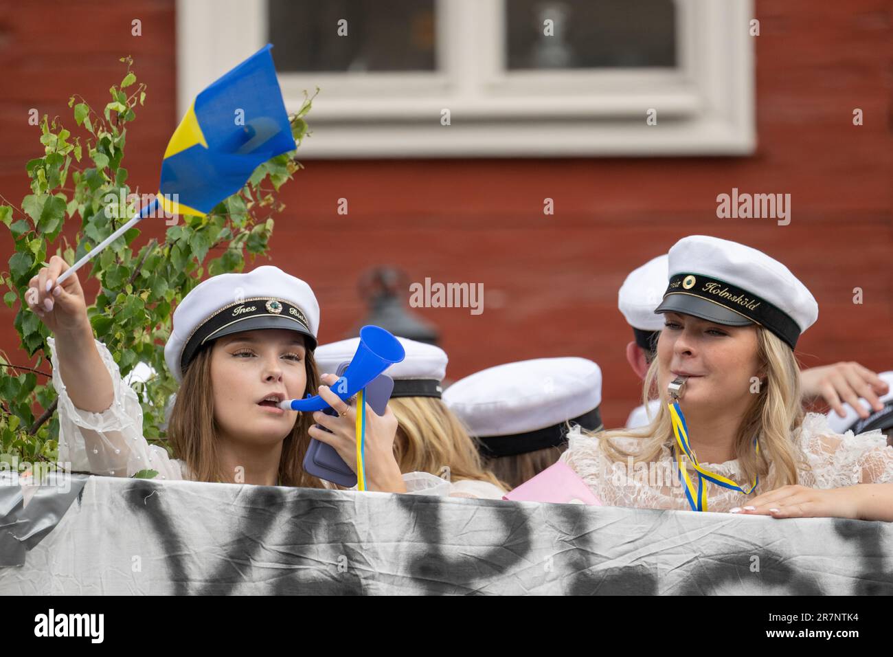Graduation Day from gymnasium in the city center of Norrköping ...
