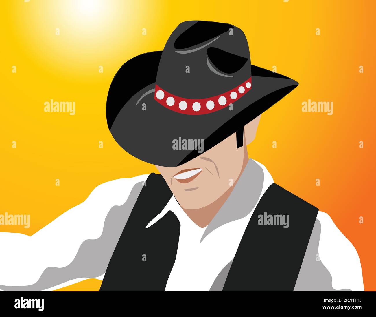 cowboy vector illustration Stock Vector Image & Art - Alamy