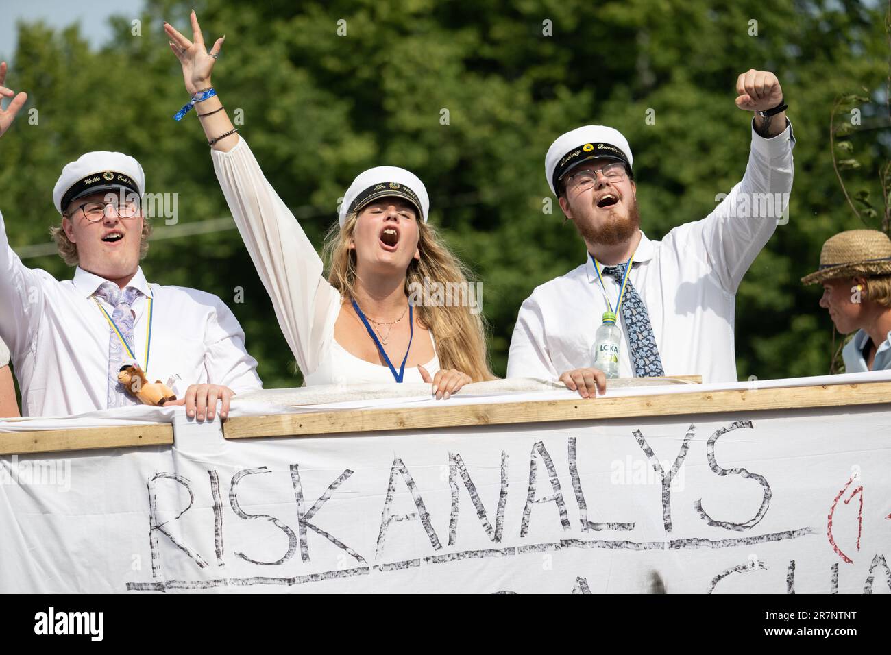Graduation Day from gymnasium in the city center of Norrköping ...