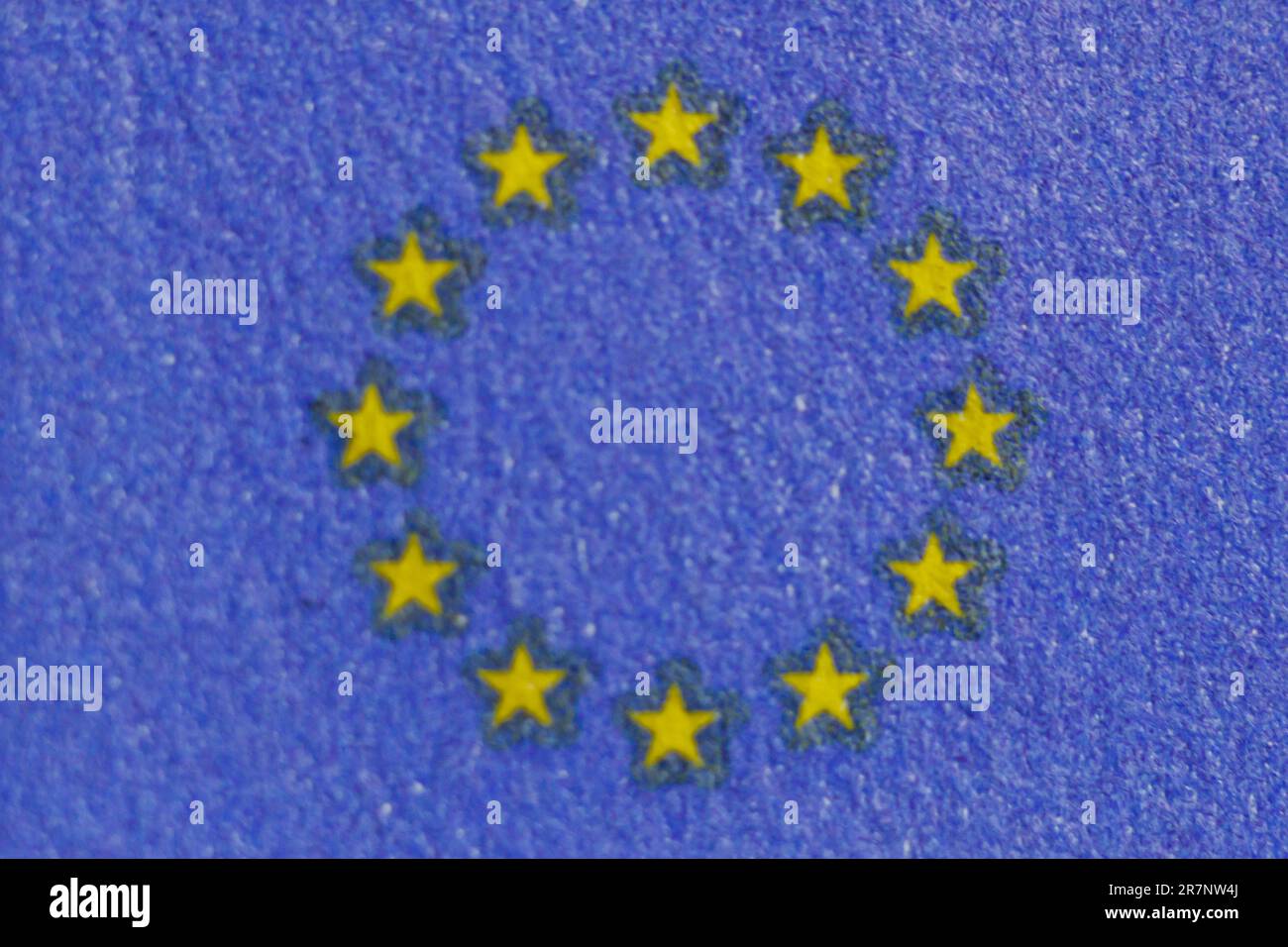 Protective watermark on a hundred euro bill in macro. protection ...