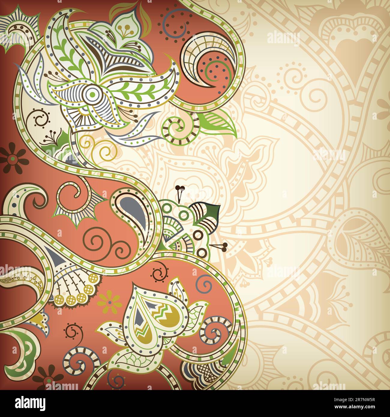 Illustration of abstract floral background in asia style Stock Vector ...