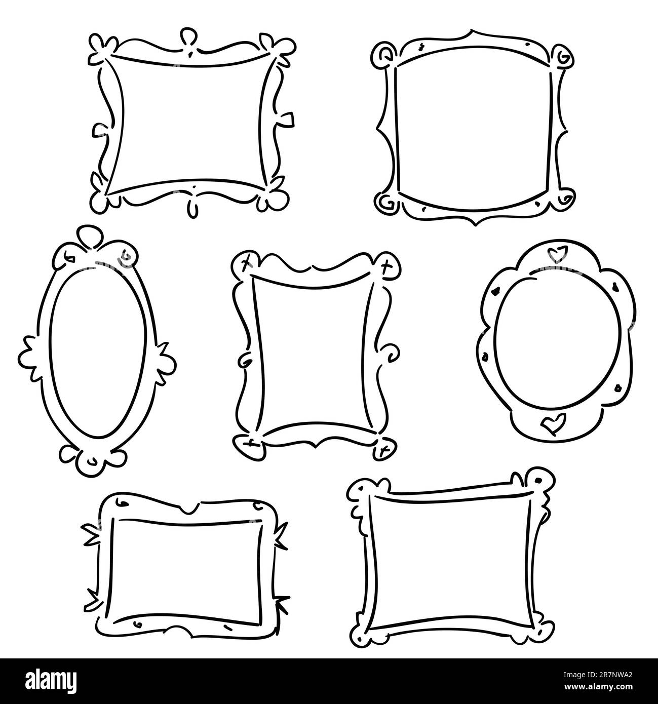 Hand drawn frames, vector illustration Stock Vector Image & Art - Alamy