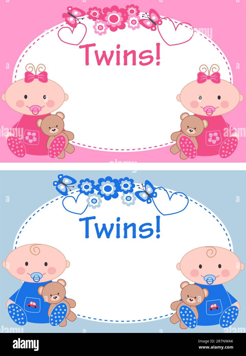 Newborn twins Stock Vector Images - Alamy
