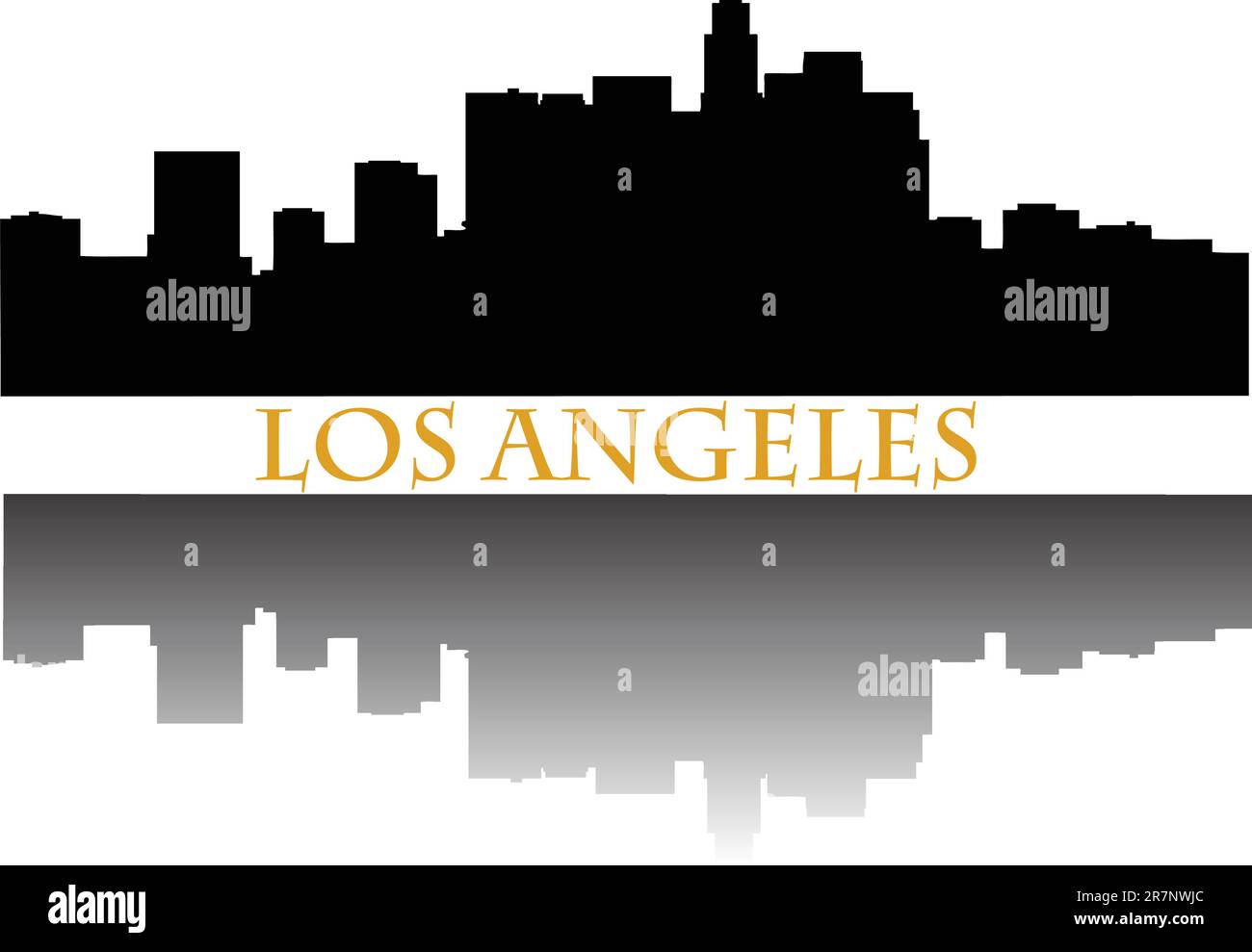 Los Angeles city high rise buildings skyline Stock Vector Image & Art ...