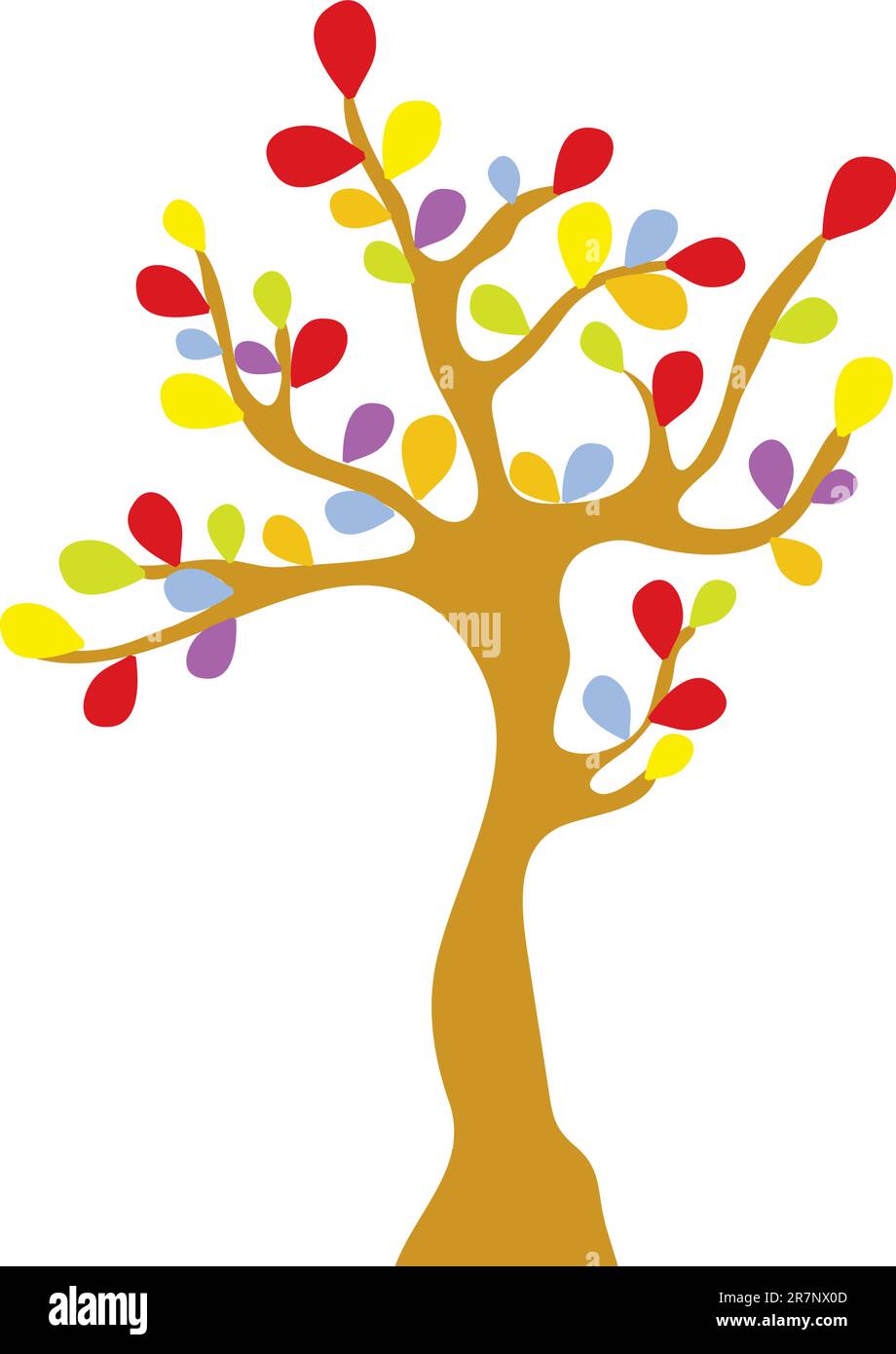 Bright orange tree Stock Vector Images - Alamy