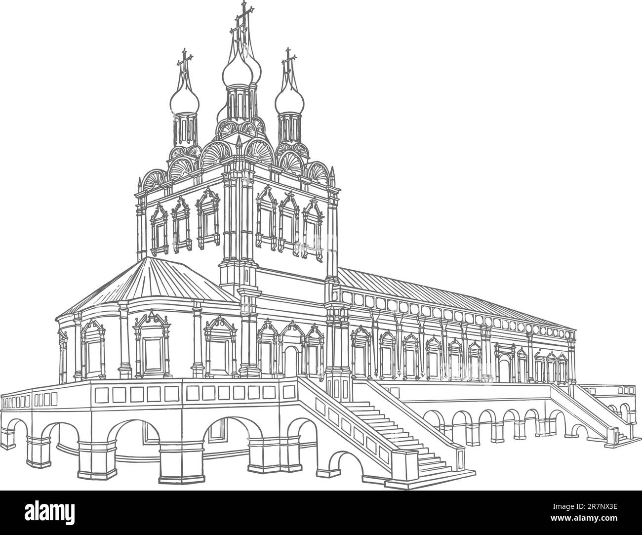 Monastery image Stock Vector Images - Alamy