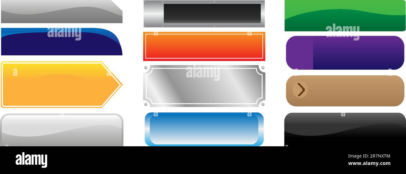 vector set of web buttons Stock Vector Image & Art - Alamy