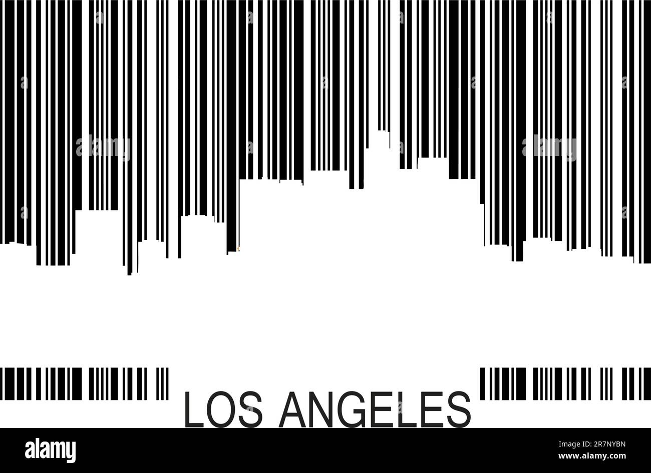 Los Angeles city high rise buildings skyline Stock Vector Image & Art ...