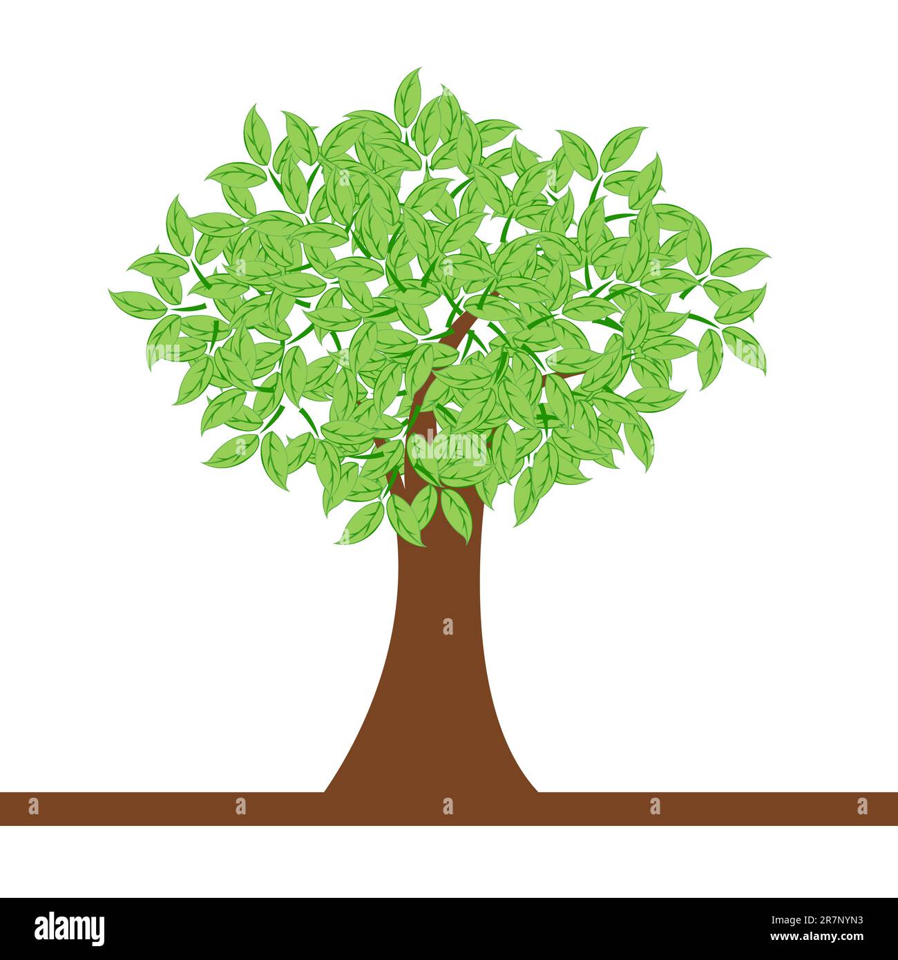 illustration of natural tree on white background Stock Vector Image ...