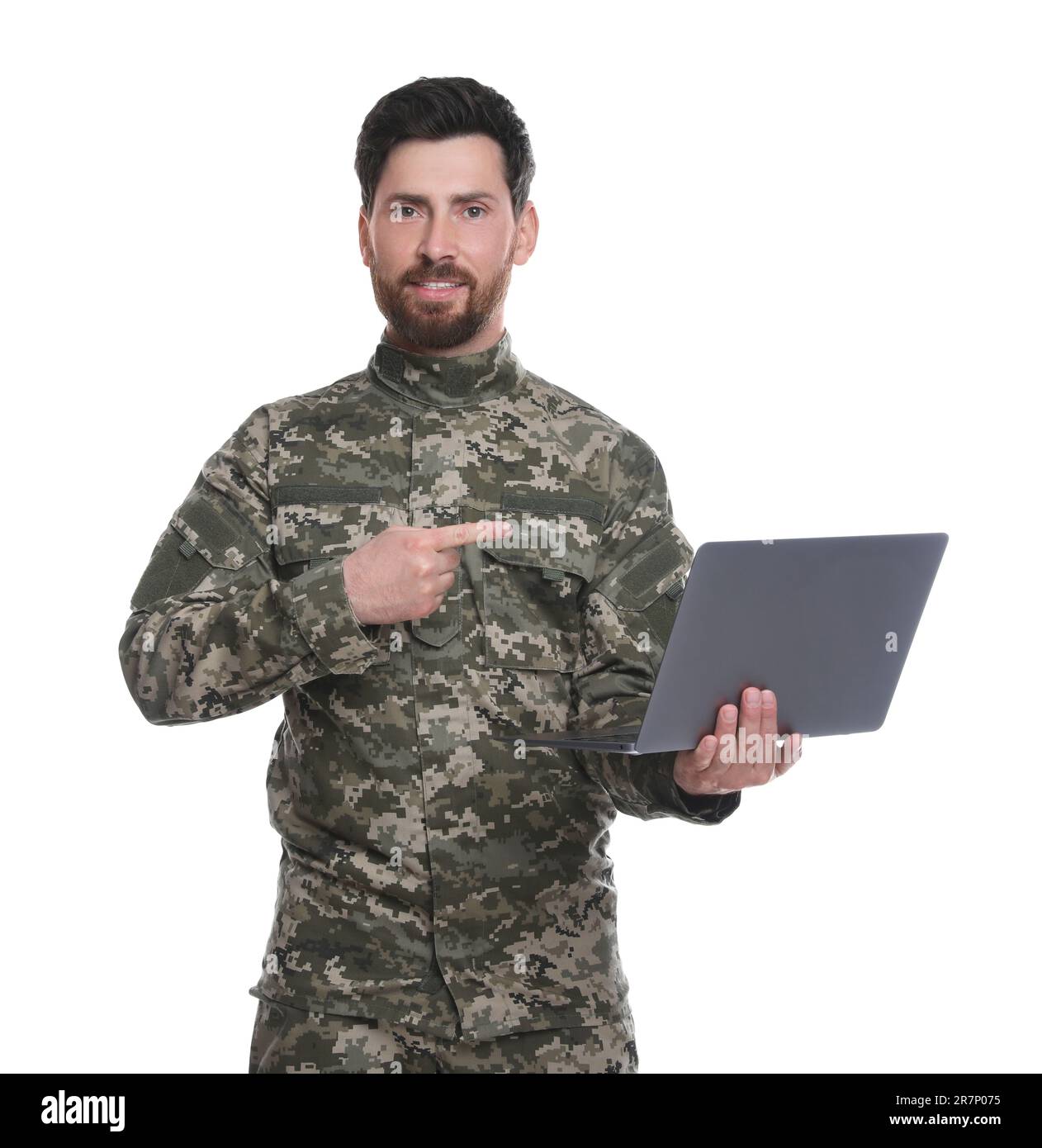 Soldier laptop computer hi-res stock photography and images - Alamy