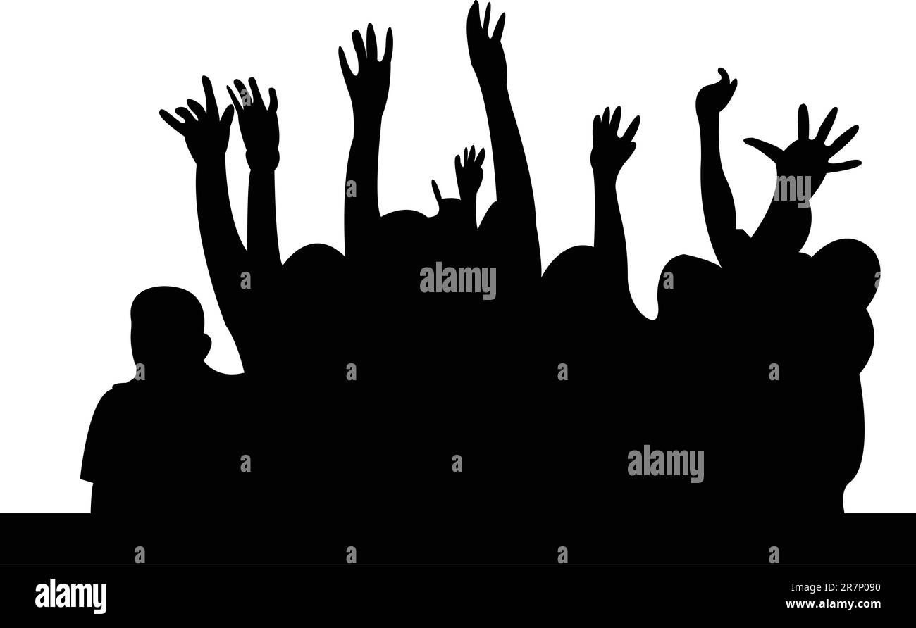 crowd silhouette - vector Stock Vector Image & Art - Alamy