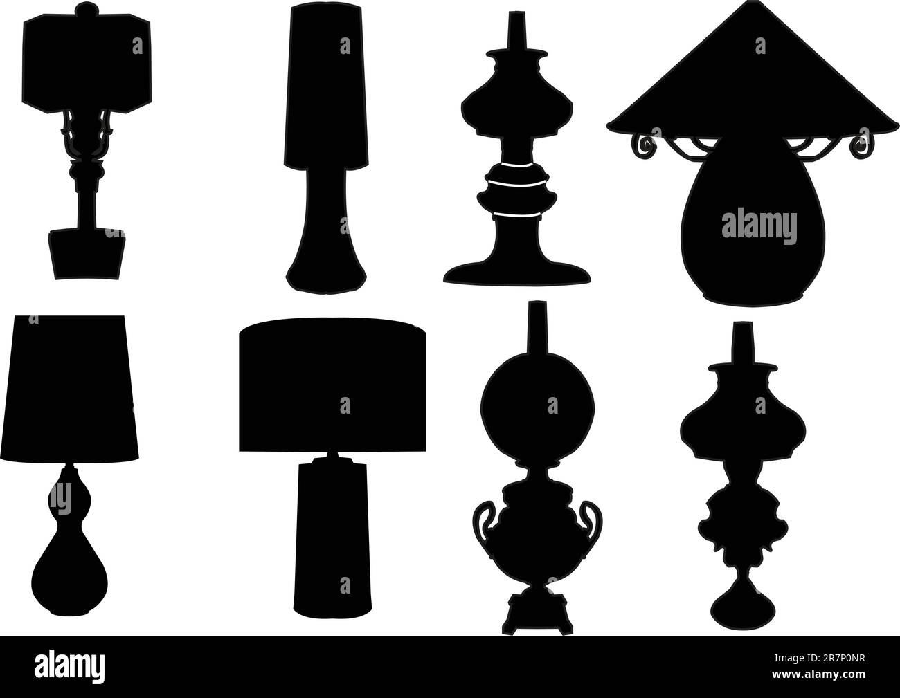 lamp collection - vector Stock Vector Image & Art - Alamy