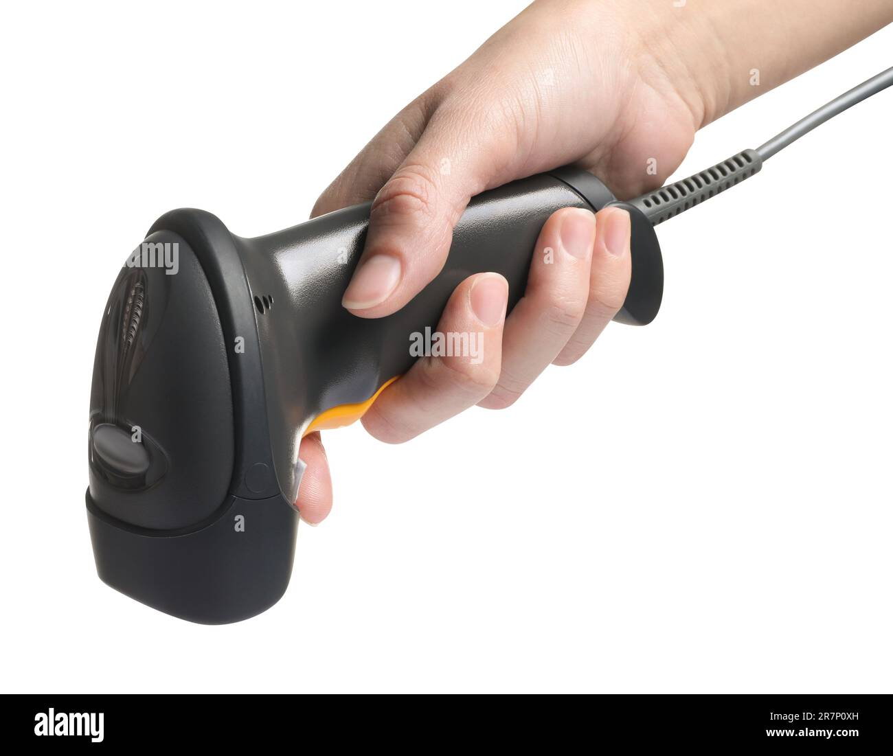 Woman scanning barcode shopping hi-res stock photography and images - Alamy