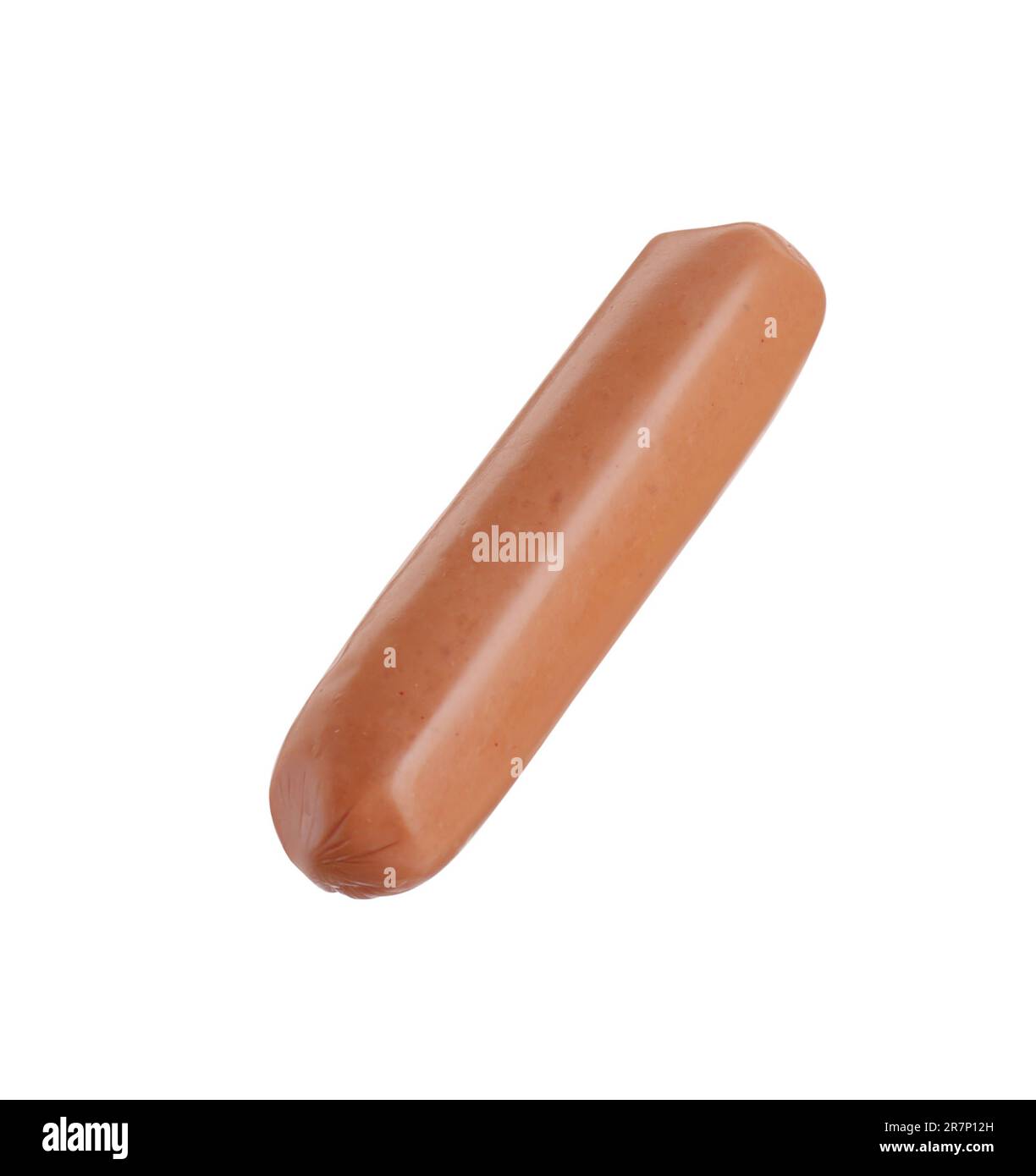 One fresh raw sausage isolated on white. Meat product Stock Photo - Alamy