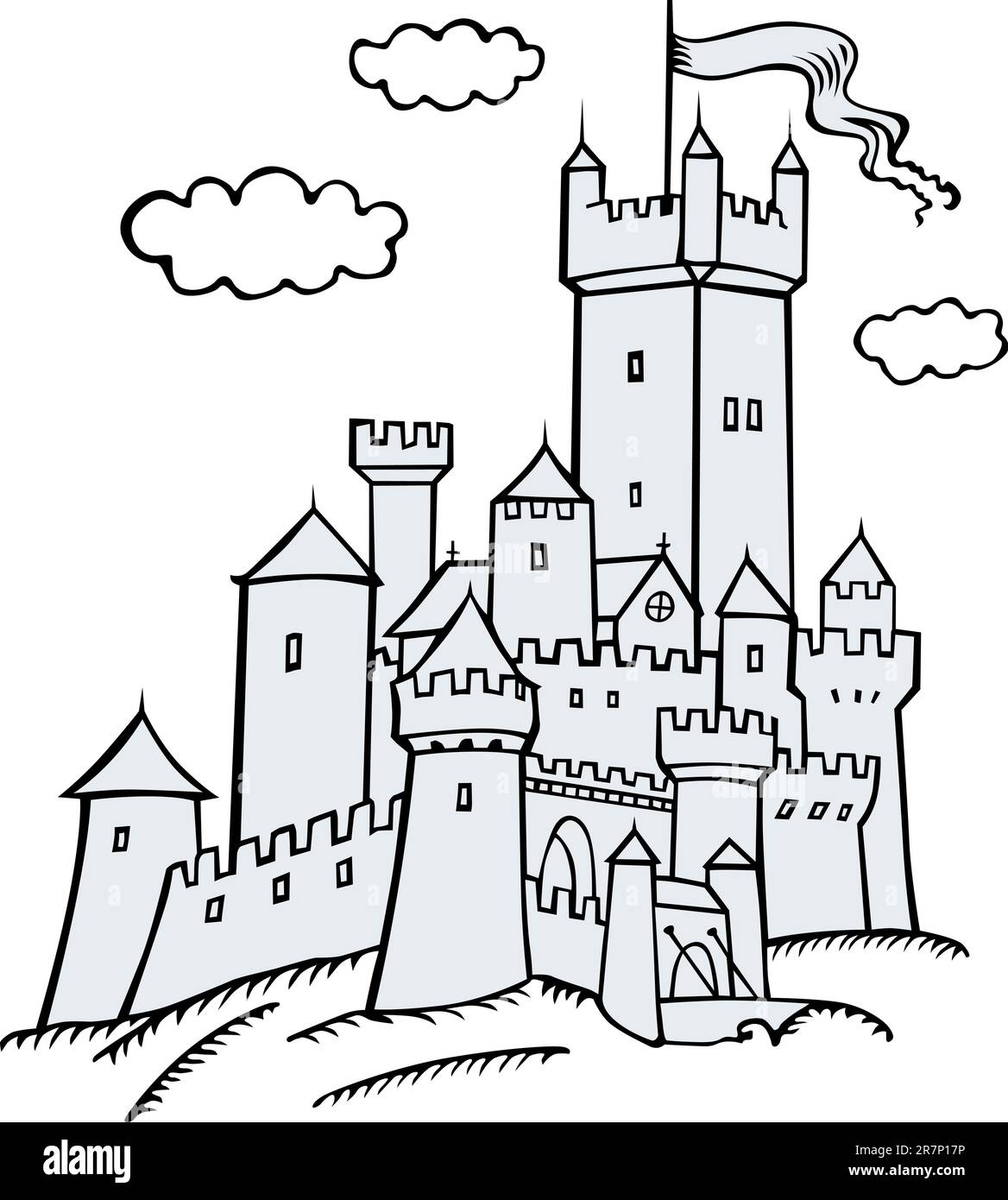 Old medieval castle on Stock Vector Images - Alamy