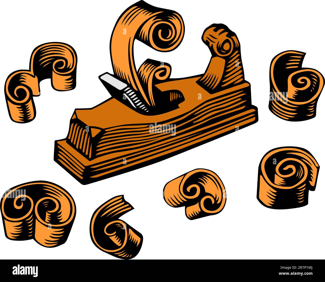 Tool wooden plane vector illustration Cut Out Stock Images & Pictures ...